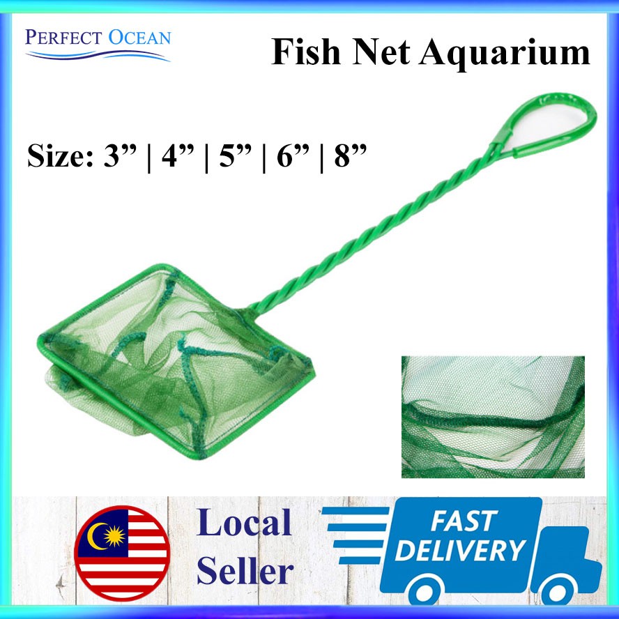 Aquarium Fish Net Green Sauk Ikan 3,4,5,6,8 inch 🌊READY STOCK🌊 ...