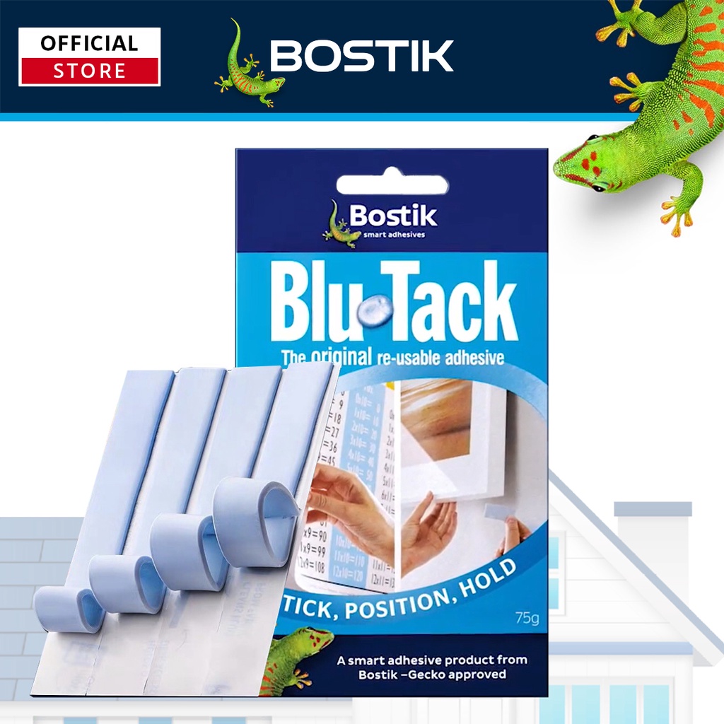Bostik Blu-Tack "The Original Re-Useable Adhesive" 宝贴万用胶可重复使用的粘合剂 75g ...
