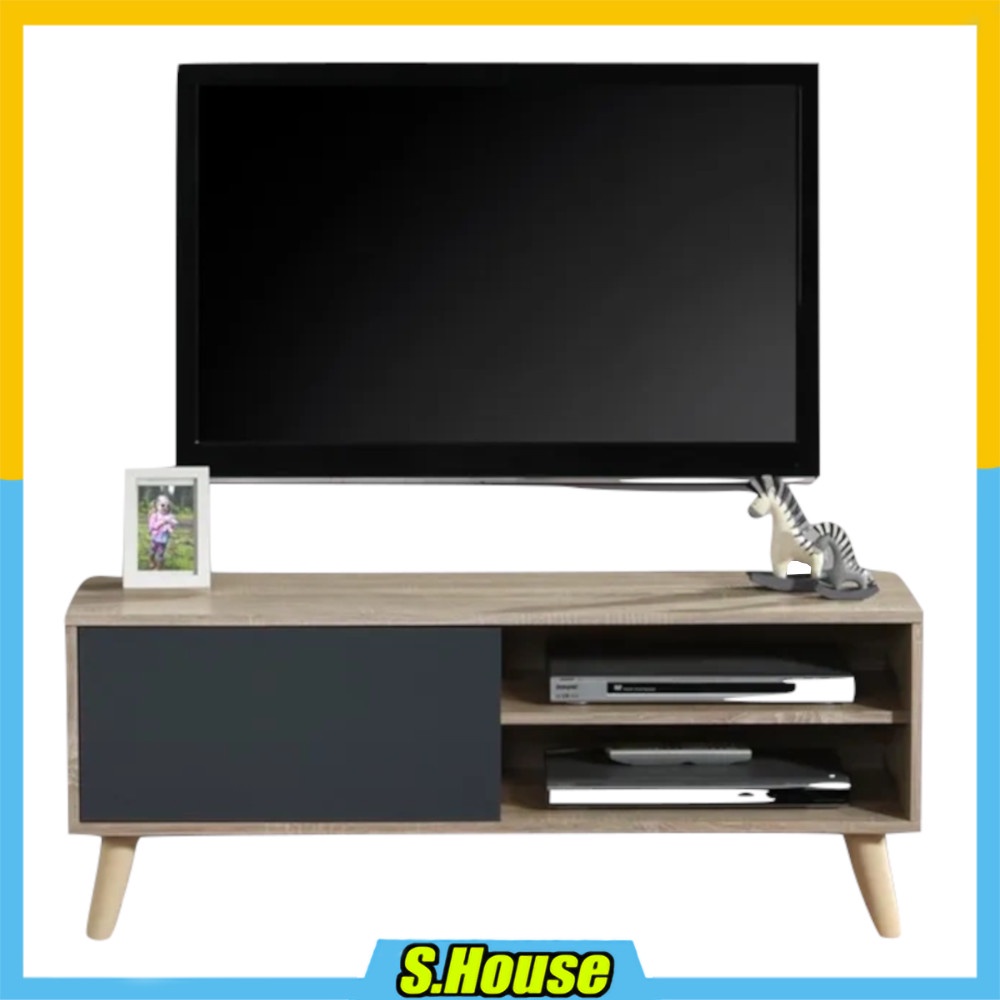 TV Cabinet Simple Bench Modern Rack Drawer Speaker Storage Door Rak ...