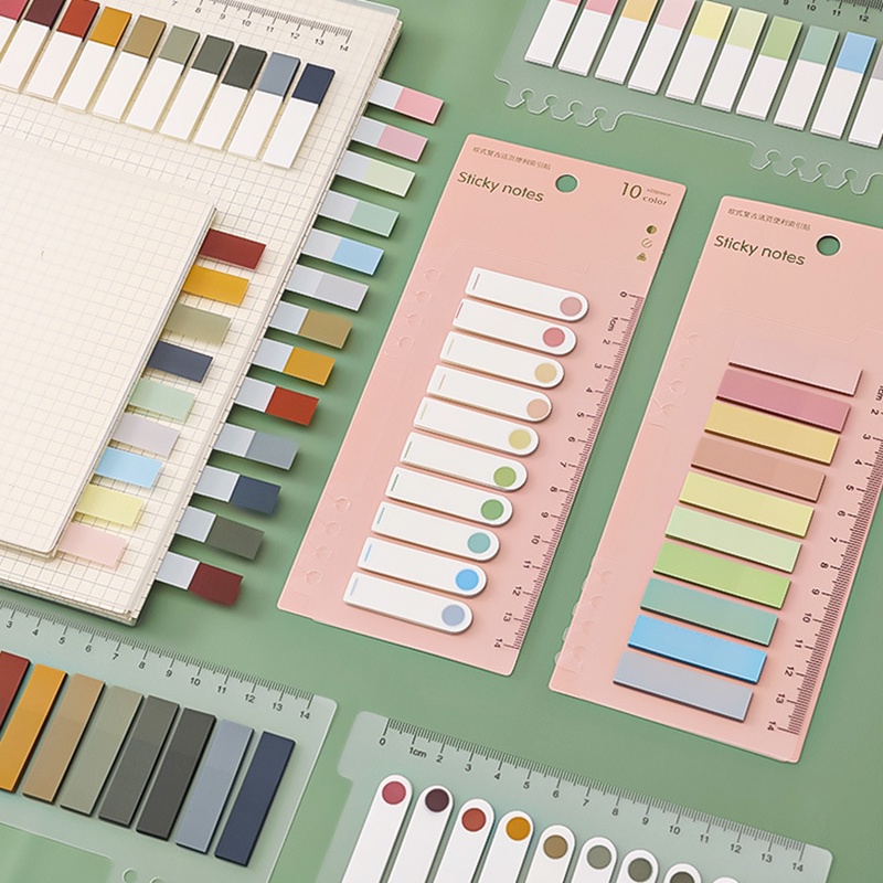 200Pcs Morandi Colorful Sticky Note Sticker Label Indication Sticker ...