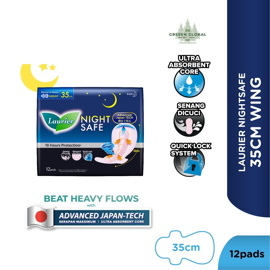 LAURIER Night Safe Wing (35cm x 12s) | Shopee Malaysia