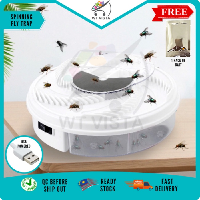 Automatic Electric Fly Trap Flycatcher Pest Control Catcher USB Mesin ...