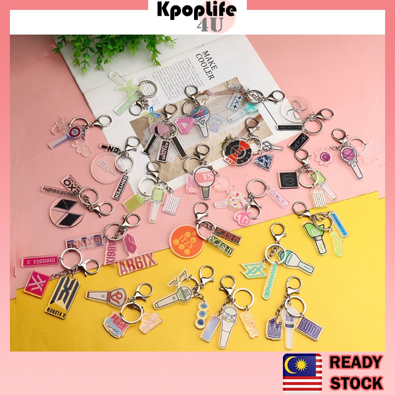 Kpop Light Stick Acrylic Keychain EX0 NC-T Stary Kids Twice AB6IX IZ ...