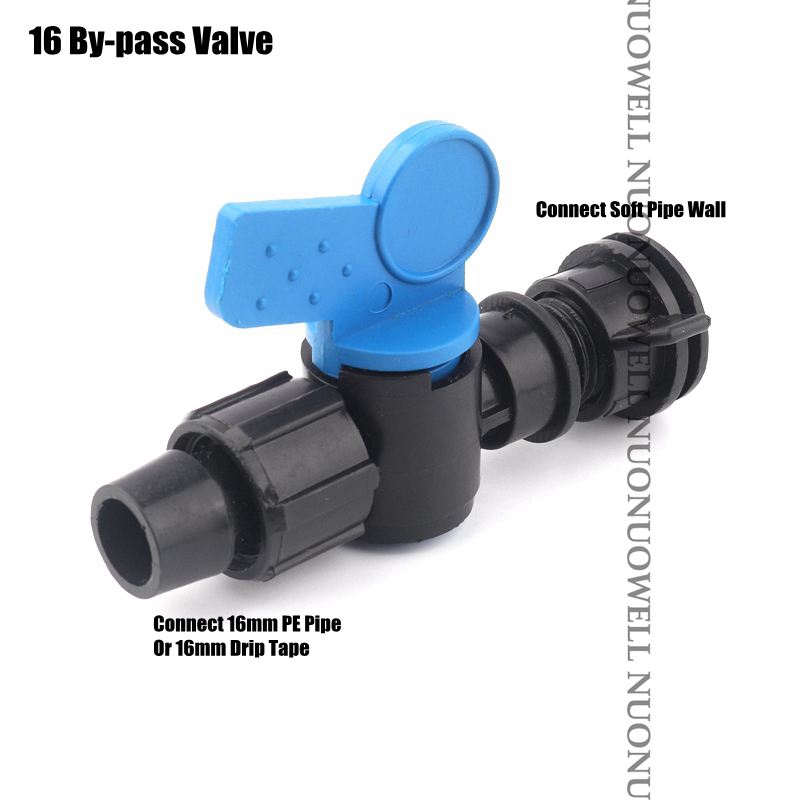 5pcs 16mm Irrigation Drip Tape Valve Soft Pipe Bypass Valve Connectors ...