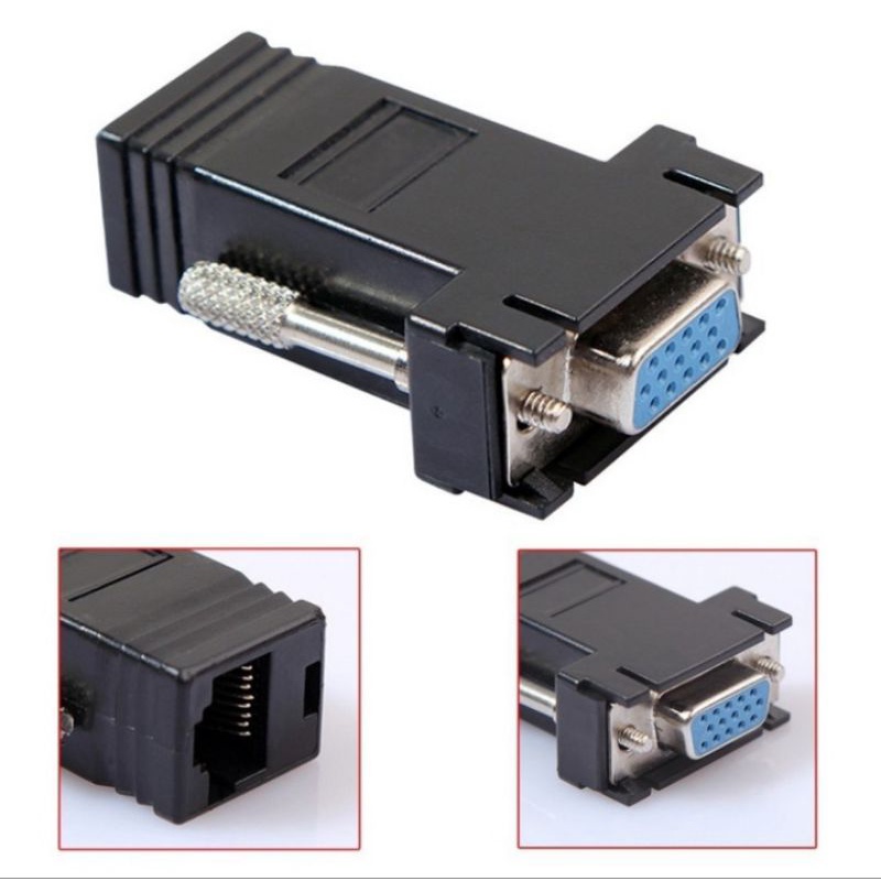 Vga Extender Female To LAN CAT5 CAT6 RJ45 1pc | Shopee Malaysia
