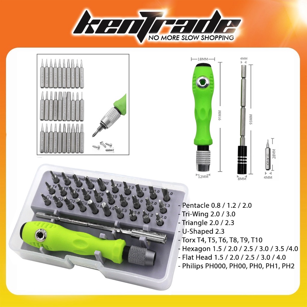 32 In 1 Screwdriver Set Screw Driver Bit Multi-function Precision ...