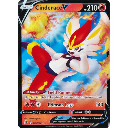 Cinderace V - 035/192 - Ultra Rare[Sword & Shield: Rebel Clash Singles ...