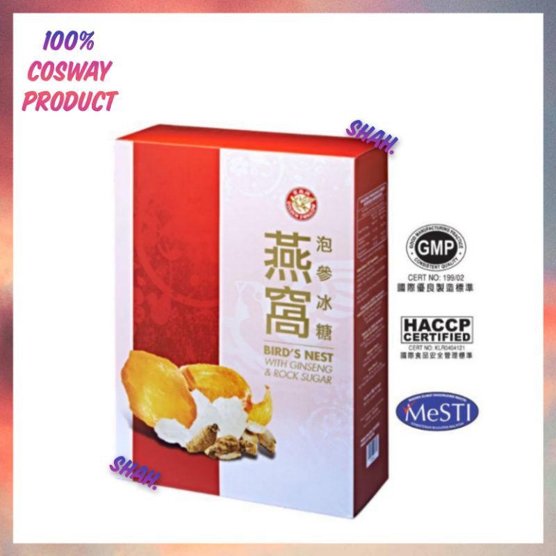 COSWAY Golden Swallow Bird’s Nest with Ginseng & Rock Sugar (70ml x 6 ...