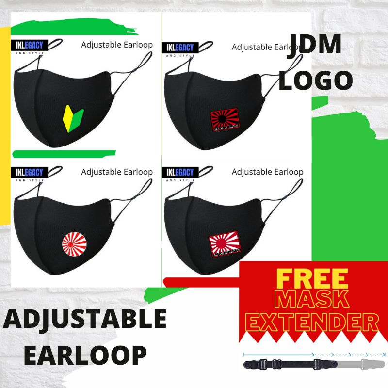 FACE MASK LOGO /JDM A | Adjustable Earloop | Shopee Malaysia