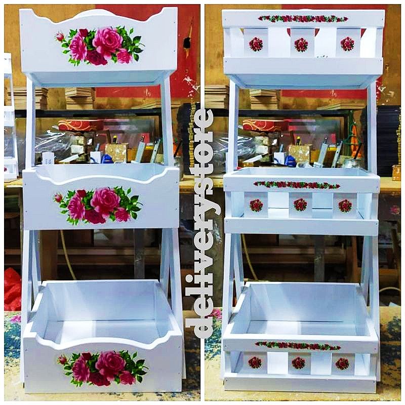 RAK BAWANG KAYU SERBAGUNA VANTAGE 3 TINGKAT BIASA & BERPAGAR | Shopee ...
