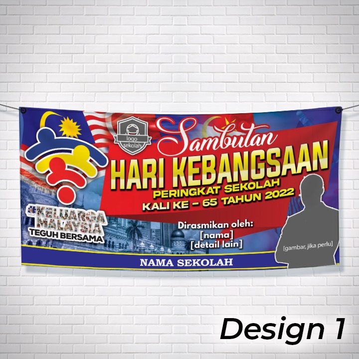 Banner custom Sambutan Kemerdekaan / Hari Kebangsaan (PVC tarp | custom ...