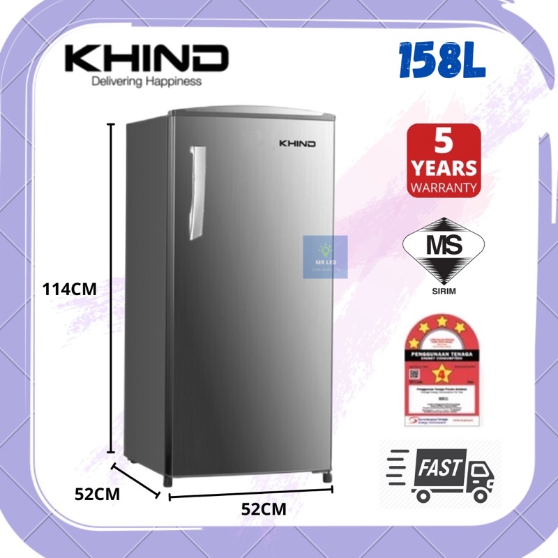 [10 YEARS WARRANTY] KHIND REFRIGERATOR 2DOOR / SINGLE DOOR (RF200/RF270 ...
