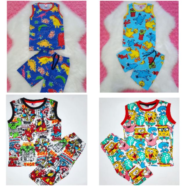 Playset Singlet Dinosour,Captain America,Elmo dan Spongebob | Shopee ...