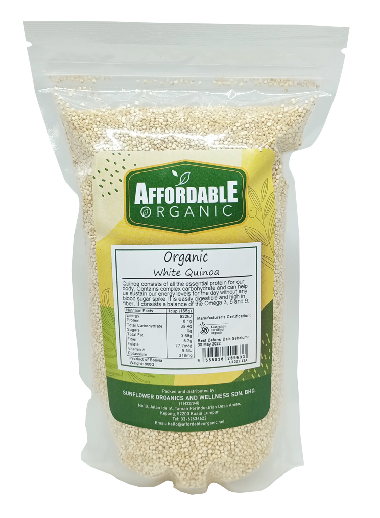 AFFORDABLE ORGANIC - Organic White Quinoa 900G | Shopee Malaysia