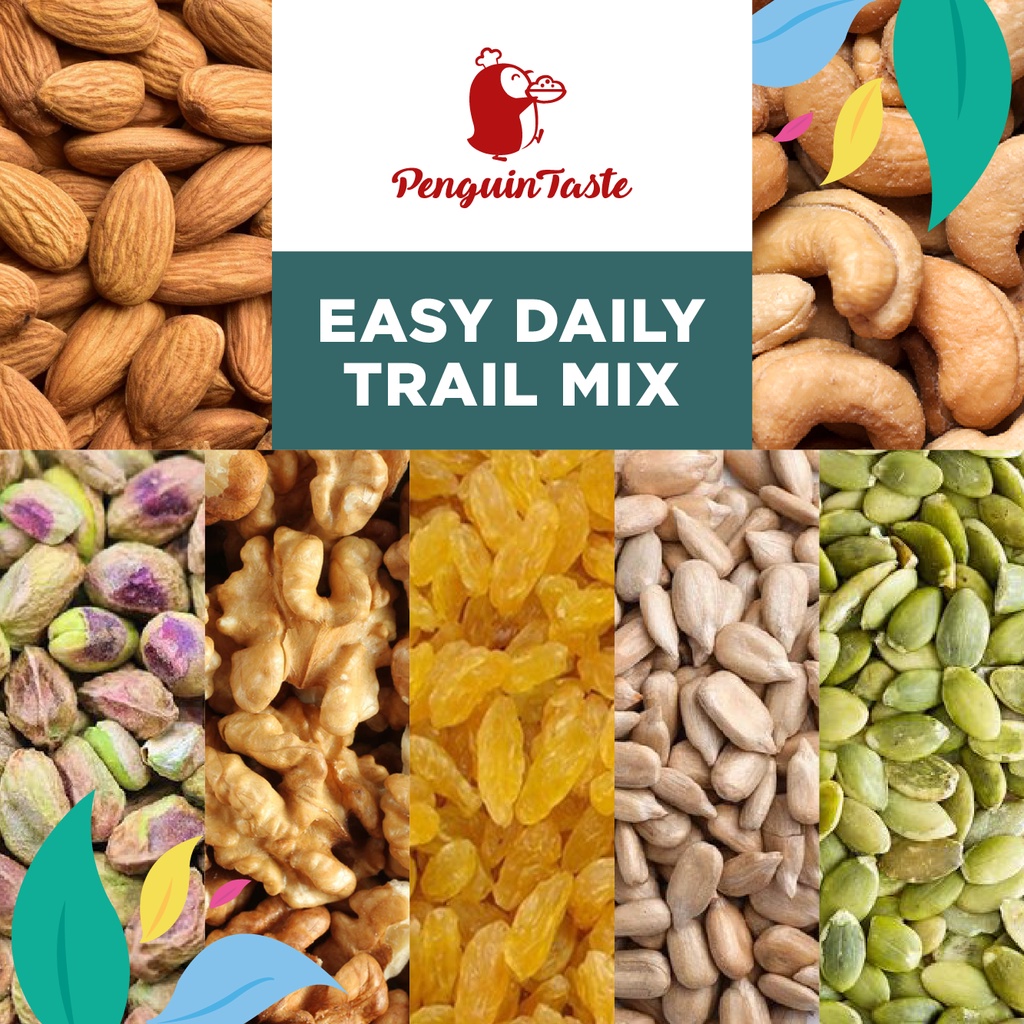 HALAL Easy Daily Trail Mix by PENGUIN TASTE/ Healthy Snack/ JAKIM HALAL ...