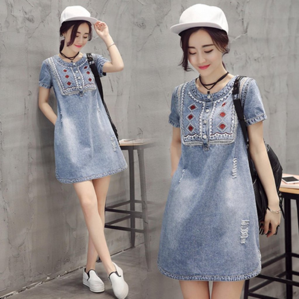 Zashion Denim Dress Collection 2017-As Shown | Shopee Malaysia