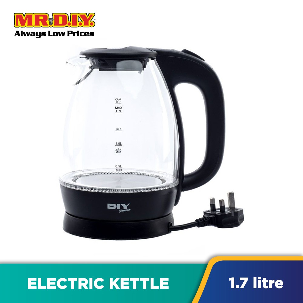 MR.DIY Premium Glass Electric Kettle (1.7L) | Shopee Malaysia