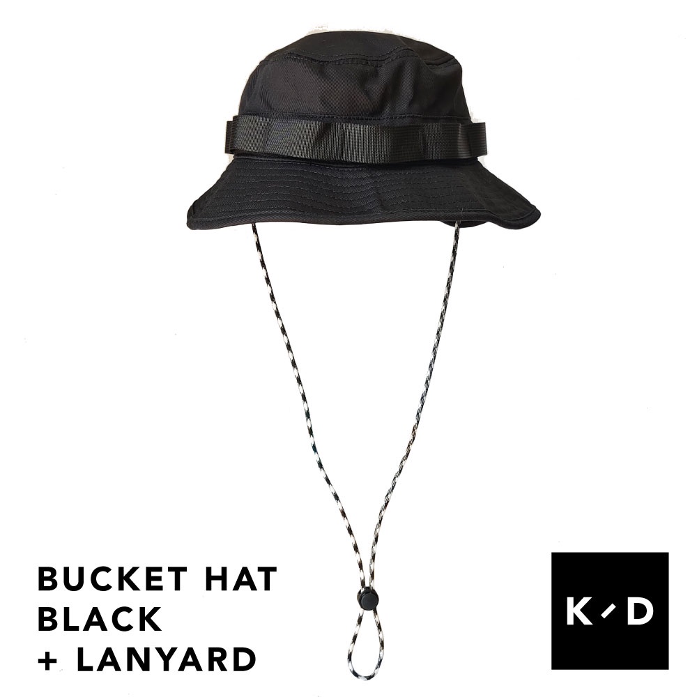 HAT LANYARD Bucket Hat Men Women Fisherman Hat Hiking Hat Summer Sunhat ...