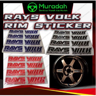 [READYSTOCK]VOLK RACING 4PCS HIGH GRADE RIMS STICKER REFLECTIVE rays ...