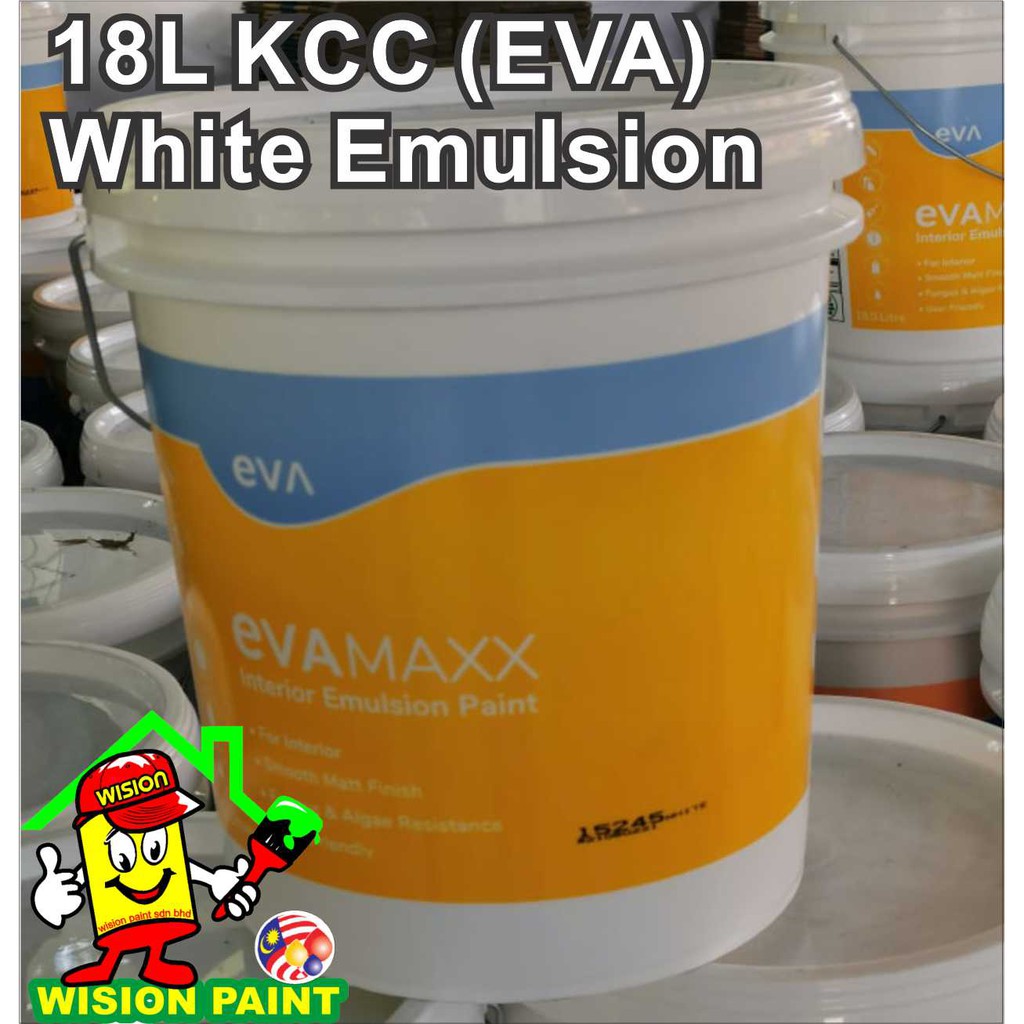 18L WHITE ( KCC EVAMAXX WHITE 15245 18L ) WALL SEALER 15245 / CAT PUTIH DINDING /hd | Shopee ...
