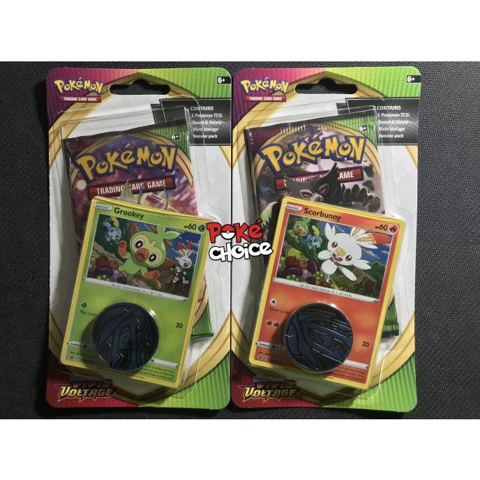 Best Products Pokemon Vivid Voltage Checklane Booster Set Grookey and ...