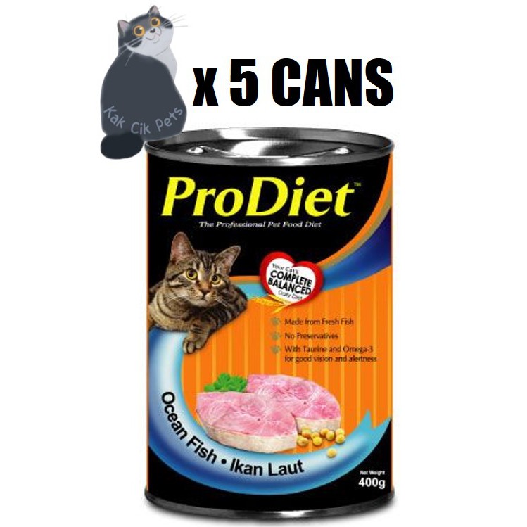 😻5 TIN x PRODIET WET CANNED FOOD 400G - OCEAN FISH 😻 | Shopee Malaysia