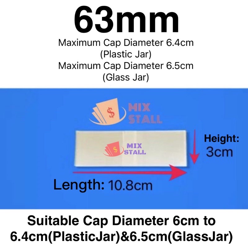 Shrinkable Plastic Sealer Cap Seal For Jars Bottles Balang botol-READY ...