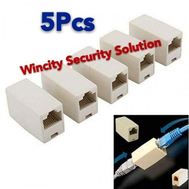 WSS (5pcs)Ethernet Extender RJ45 Female to Female Internet LAN ...