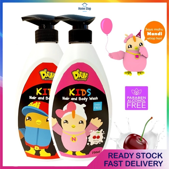 Didi & Friends Kids Hair & Body Wash Head to Toe, Mandian Shampoo ...