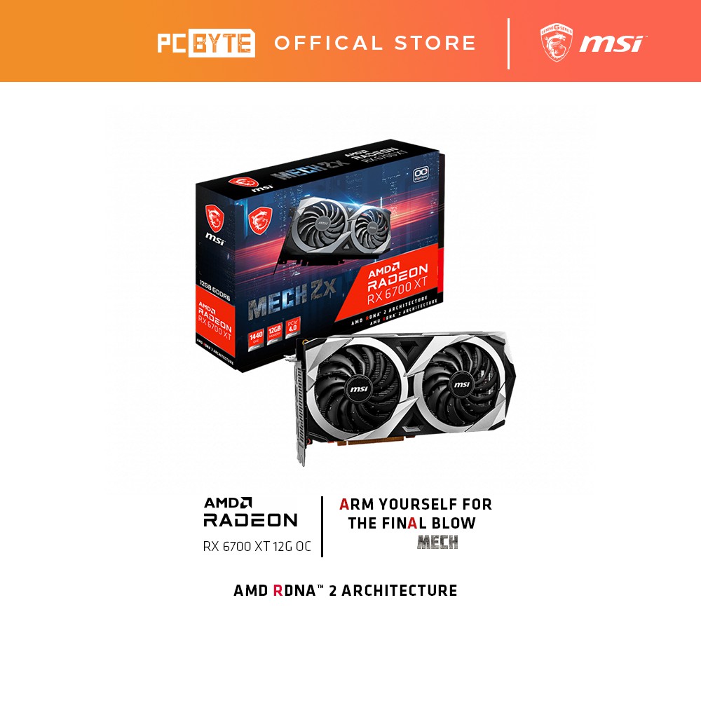 MSI AMD Radeon RX 6700 XT MECH 2X 12GB GDDR6 Graphic Card | Shopee Malaysia