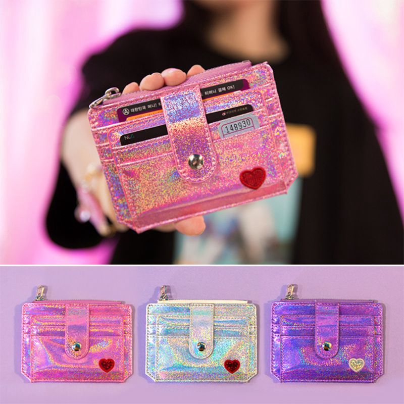 timetogether*Holographic Wallet ID Money Credit Card Holder Pocket Case ...