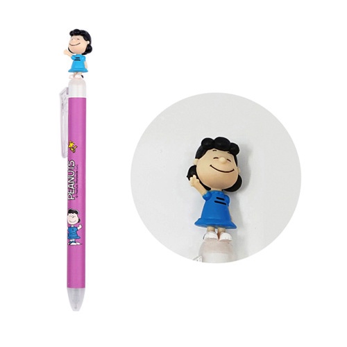 Peanuts Snoopy & Friends figure Topper Ball Point Pen 0.5mm Black Cute ...