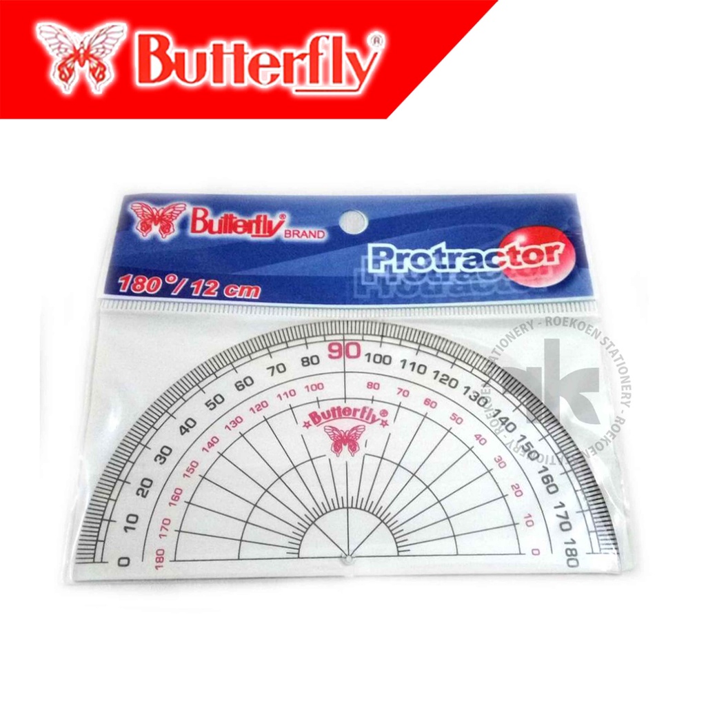 Butterfly Protractor Mica Bow 180/12cm New (Full) | Shopee Malaysia