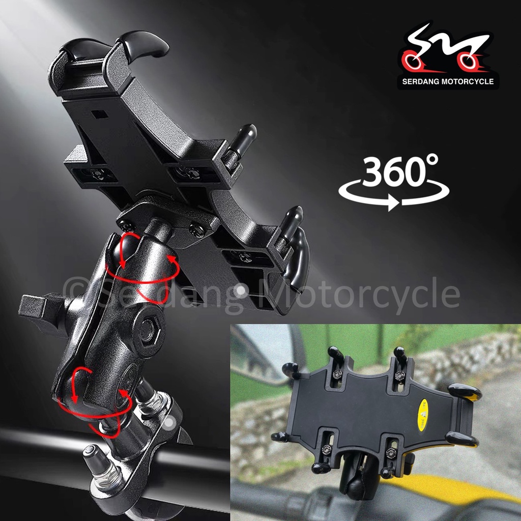Pemegang Telefon Motor Anti Slip Shake Premium Phone Holder HY18 ...