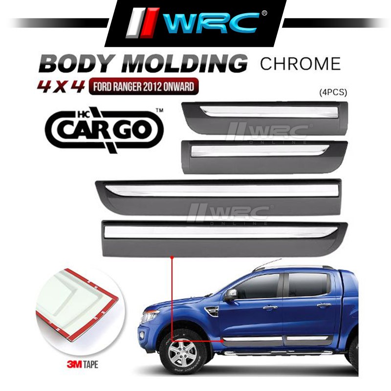 Ford Ranger 2012-Onwards 4x4 Body Molding Chrome (4pcs/set) | Shopee ...