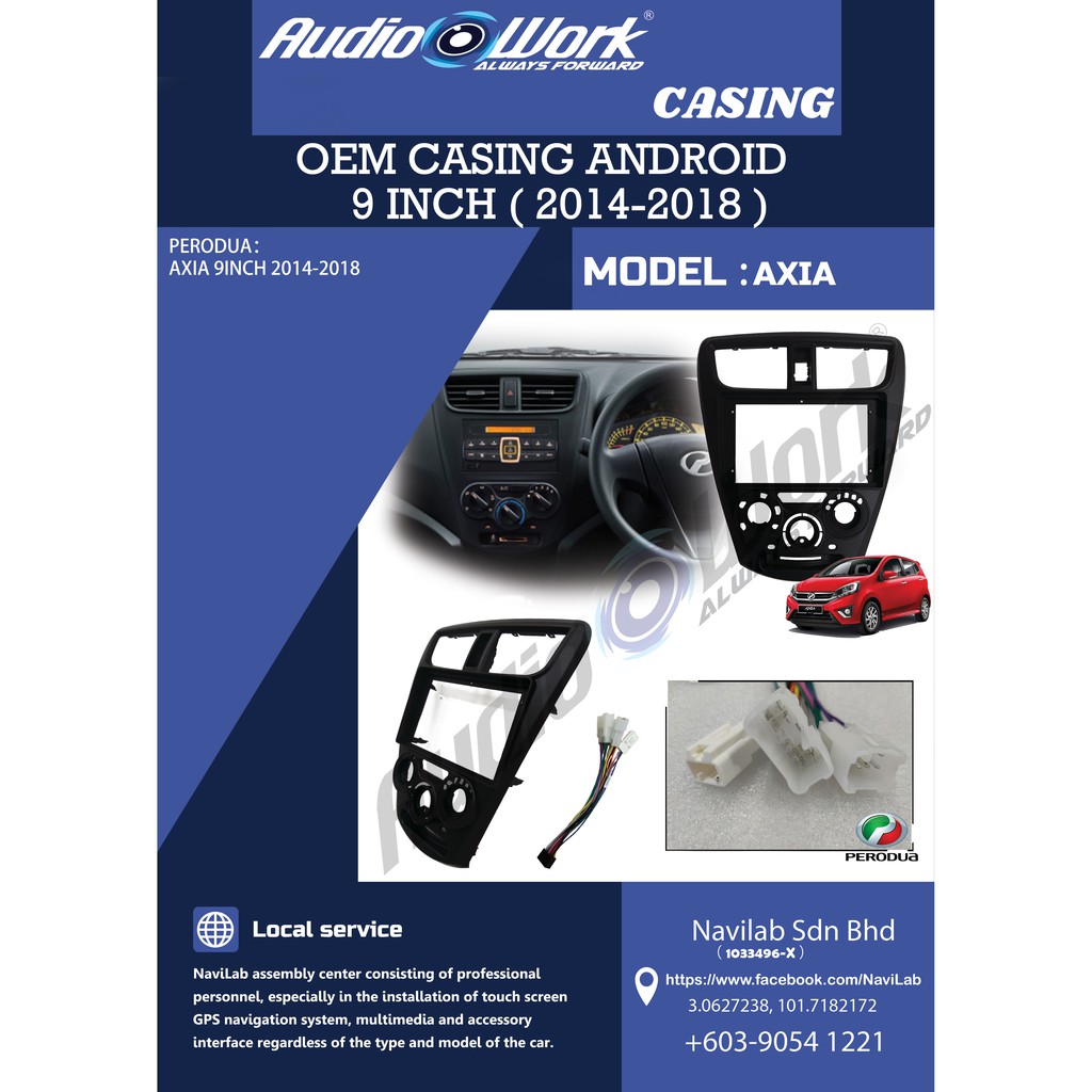 Perodua Axia 2014-2018 9 Inch 10 Inch Android Player Casing (Black) 🔥 ...