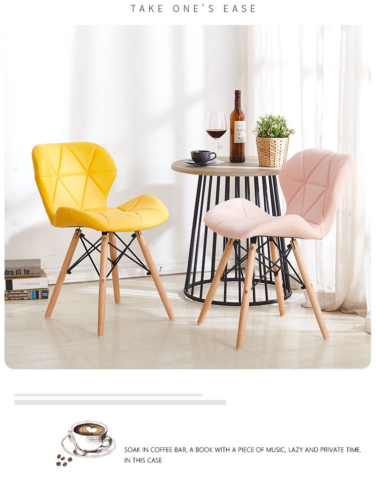 (READY STOCK)Dining Chair Creative Curvy Dining Chair Eames Chair with ...