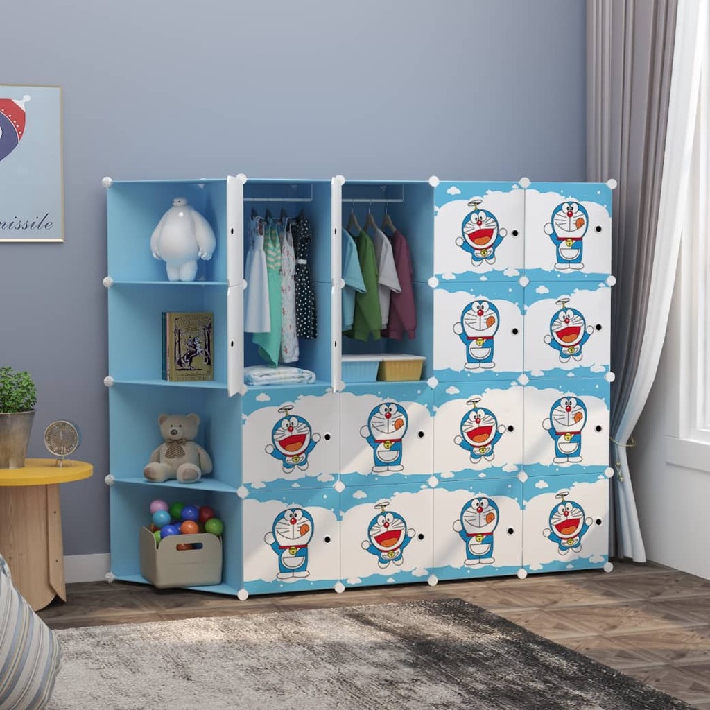 New Doraemon 16 cube Corner DIY Multipurpose Wardrobe Cabinet Clothes ...