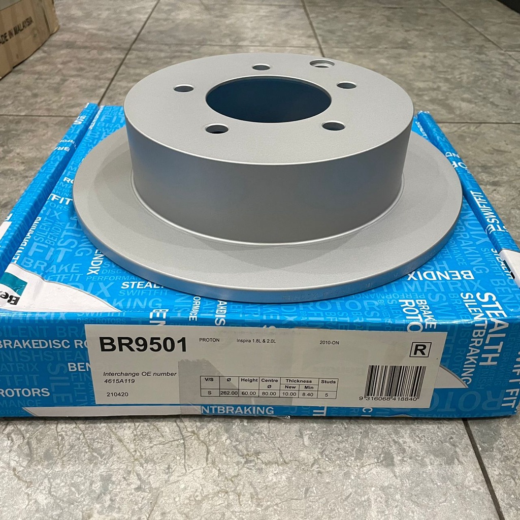 PROTON INSPIRA 1.8 2.0 MITSUBISHI LANCER REAR BRAKE DISC ROTOR BENDIX ...