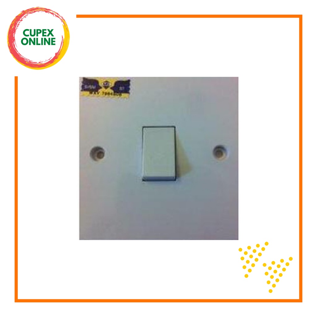 UMS PVC Flush Switch 6A 1G/2G 1 Way 2 Way White (cupex) | Shopee Malaysia