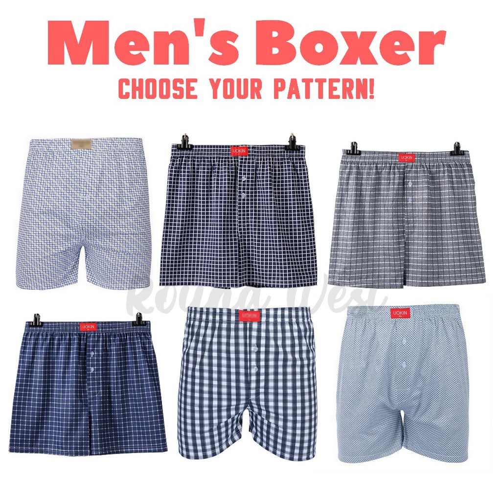 Men's Boxer Underwear Arrow Comfort Loose Polyester | Seluar Pendek ...