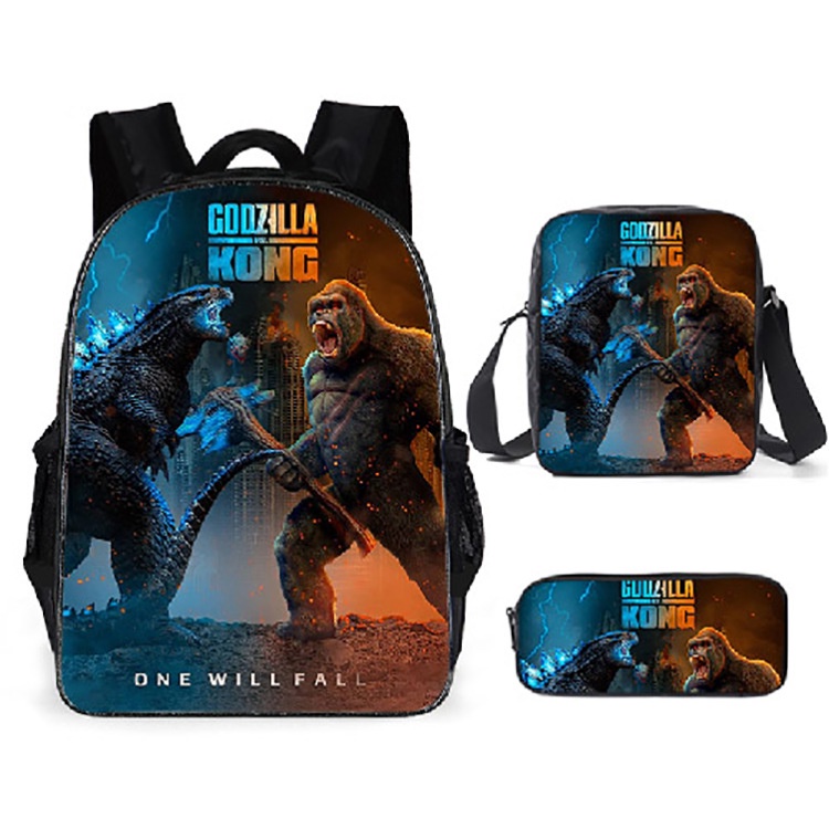 B08 Godzilla vs King Kong School Bag & Backpacks sets [Beg Sekolah ...