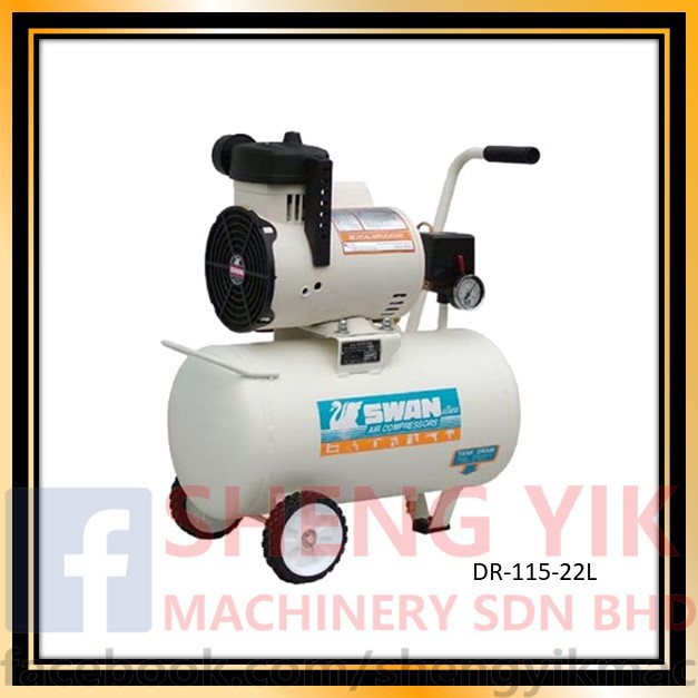Shengyik Swan 1.5HP Oilless Air Compressor Free Maintenance DR-115-22L DR115-22L | Shopee Malaysia