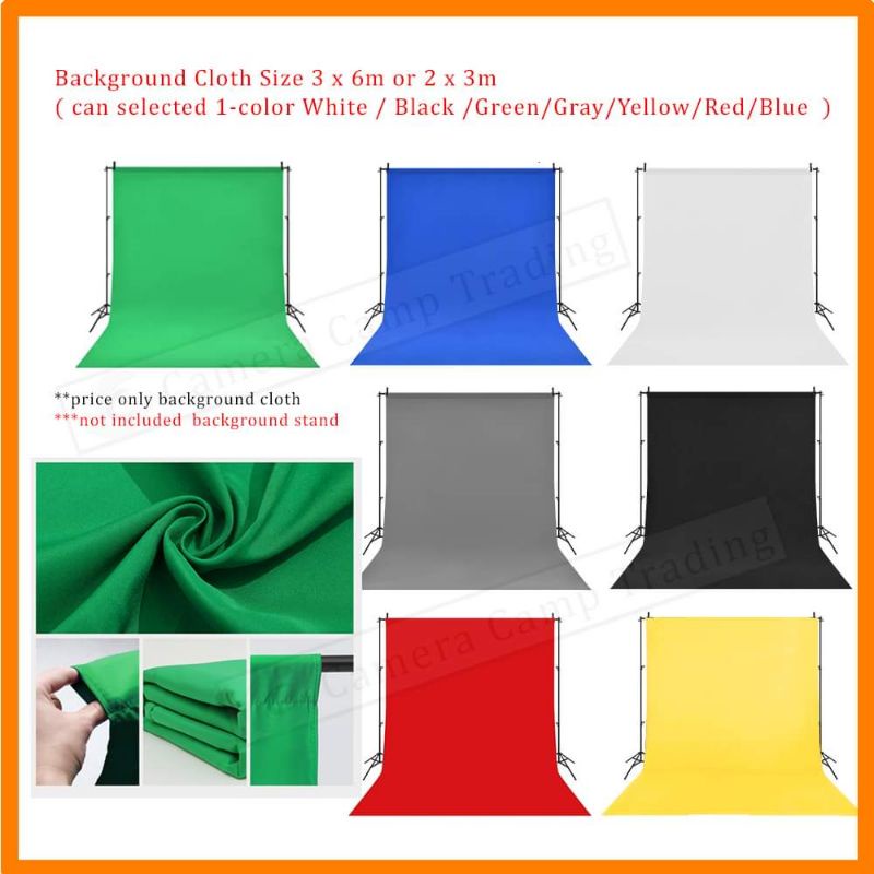 Muslin Cloth Background Backdrop Big size 3x6m Green Screen | Shopee ...