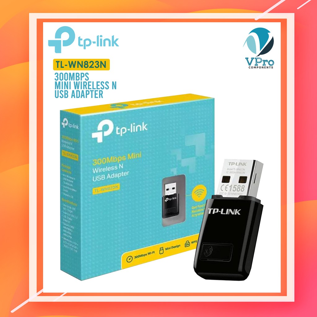 TP-Link TL-WN823N 300Mbps Mini Wireless N USB Adapter V.3 (Black ...