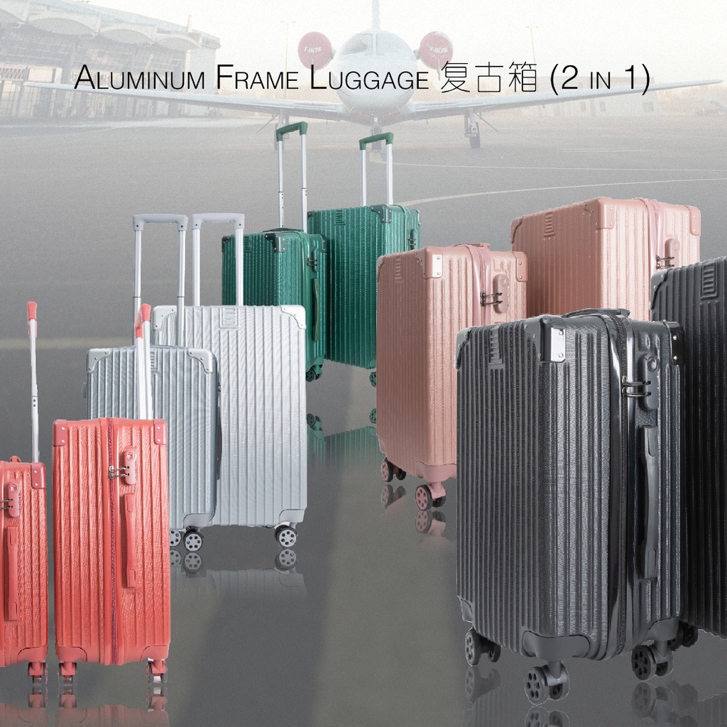 Ready Stock Travel Luggage 20inch 24inch 28inch ABS Material Suitcase ...