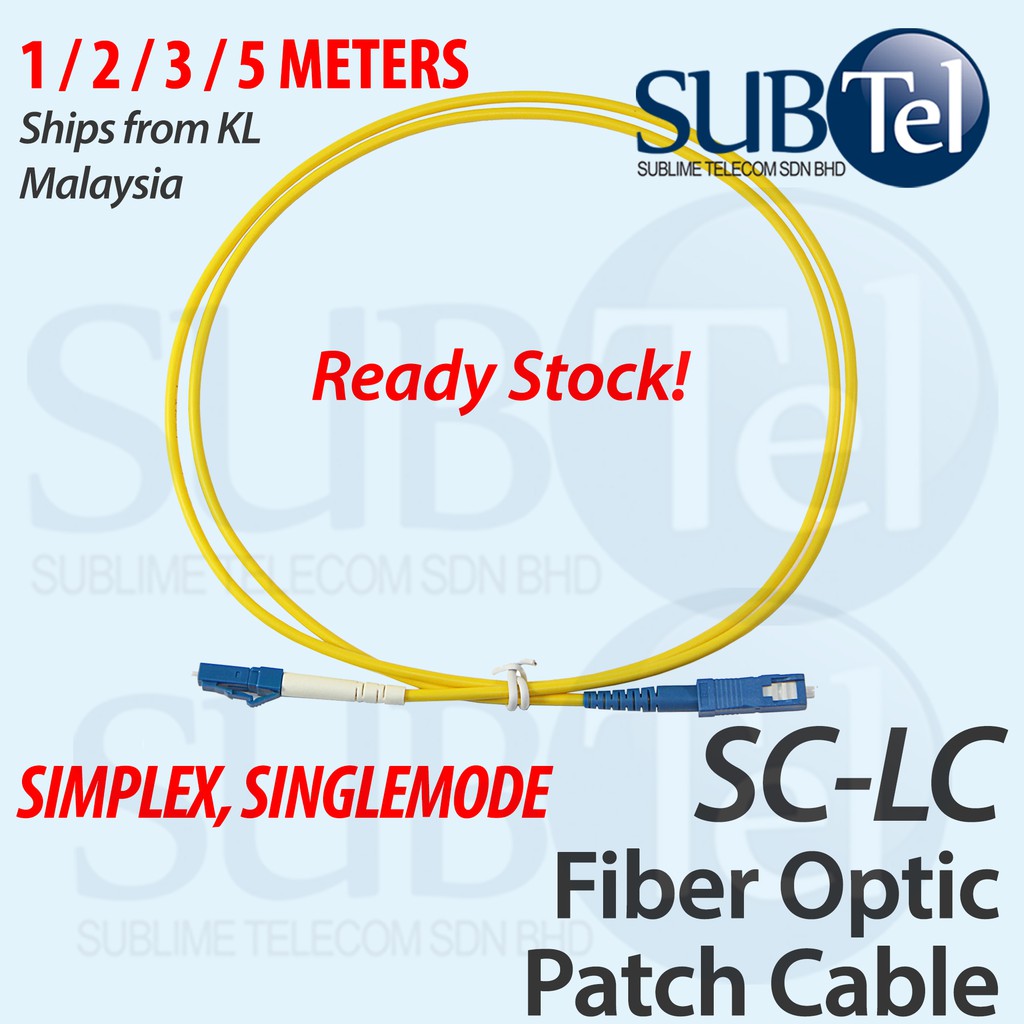 SC-LC Single Mode Fiber Optic Patch Cord Cable For LAN SFP - 1M 2M 3M ...
