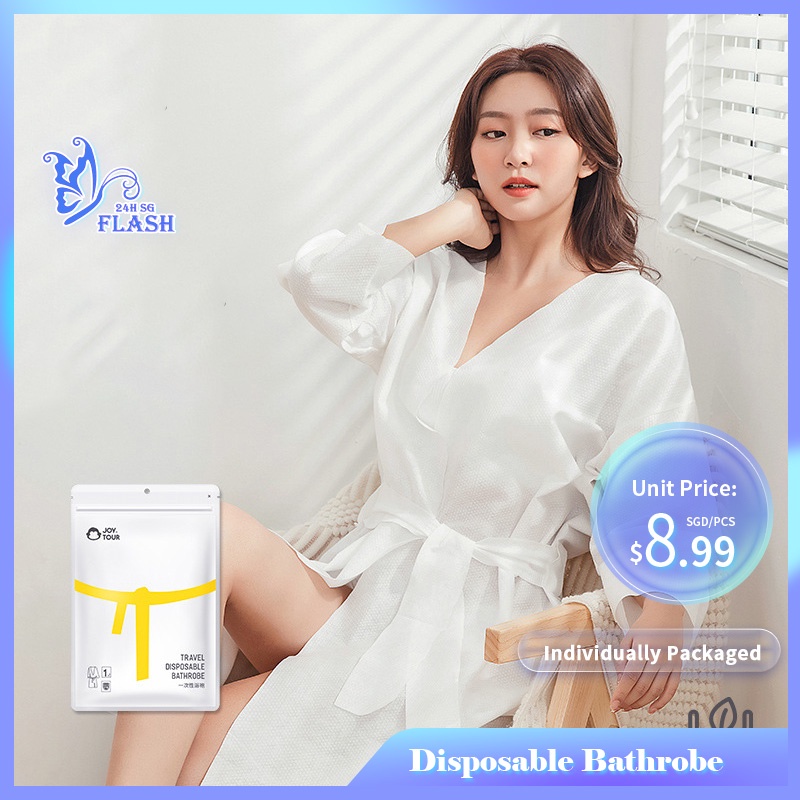 SG Disposable Bathrobe Robes Classic Long SPA Bathrobe Loungewear ...