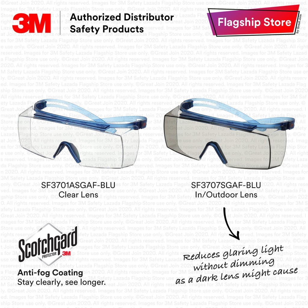 3M SecureFit Premium OverSpectacles SF3701ASGAF-BLU & SF3707SGAF-BLU ...