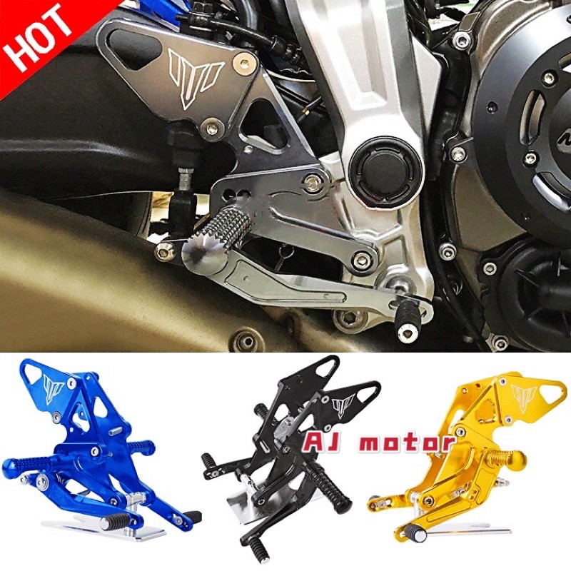 YAMAHA MT07 V1 V2 SINGLE RACING FOOTREST ALLOY CNC PEDAL GEAR BRAKE ...